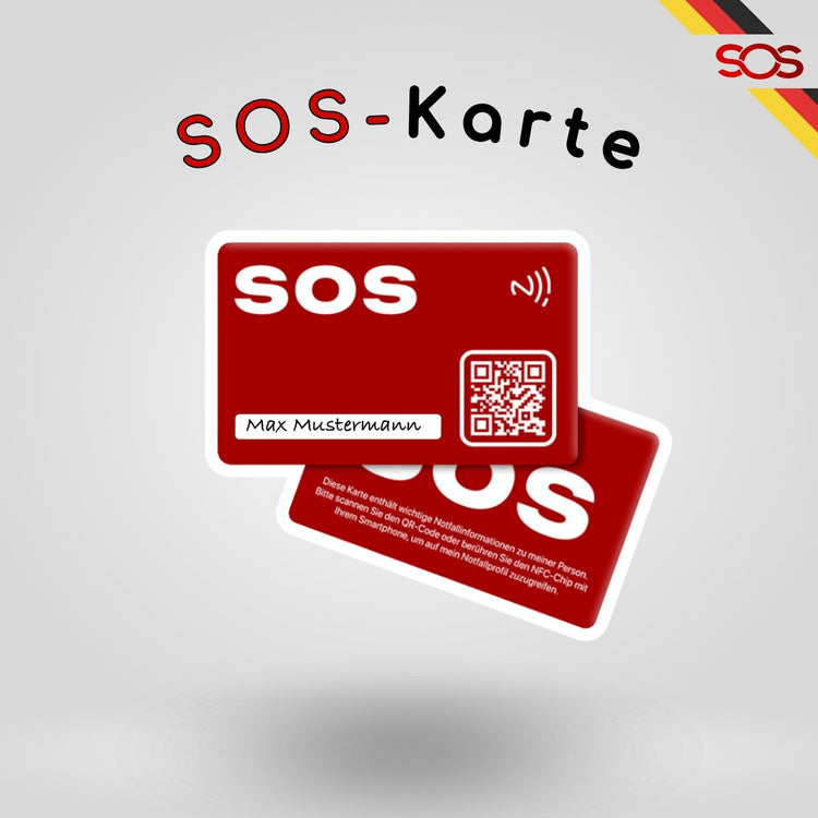 SOS-Karten mit NFC & QR-Code – Notfallinformationen digital gespeichert ...