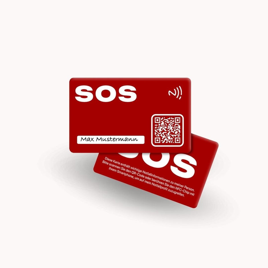 SOS-Karten mit NFC & QR-Code – Notfallinformationen digital gespeichert ...